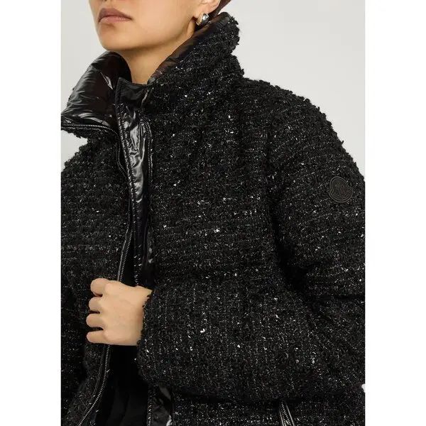 Moncler Urbel Wool Slim-fit Short Puffer Jacket