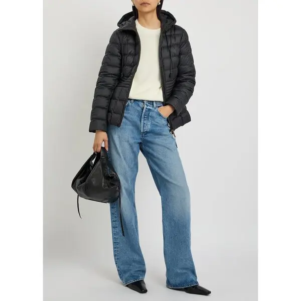 Moncler Hooded Quilted Down Jacket - Black