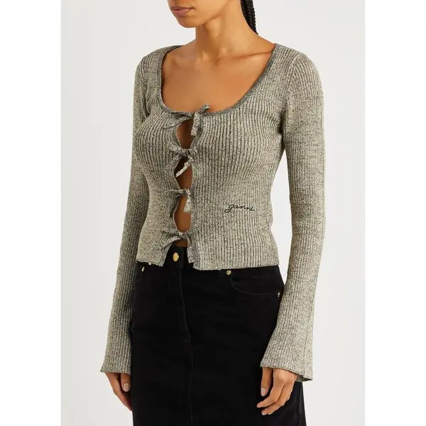 GANNI Sequined Knitted Top