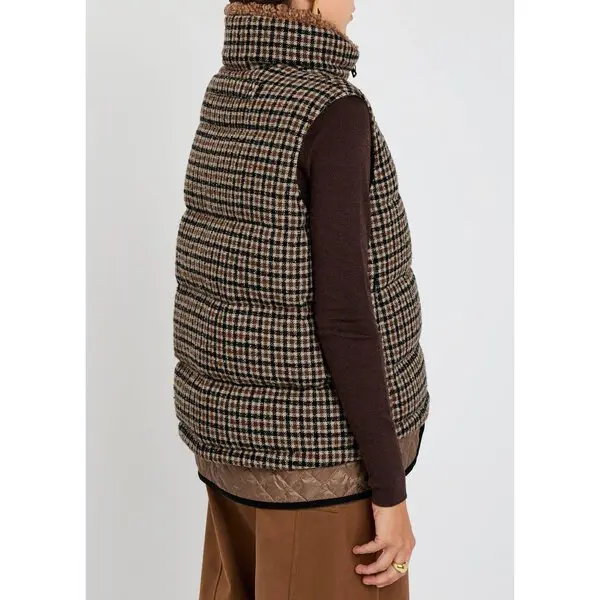 Moncler Plaid Stand-collar Down Vest