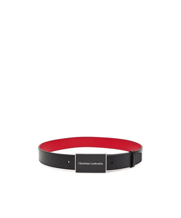 CHRISTIAN LOUBOUTIN Leather Belt - Black