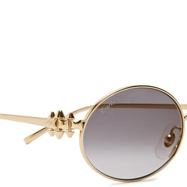 Cartier Oval Metal-frame Sunglasses