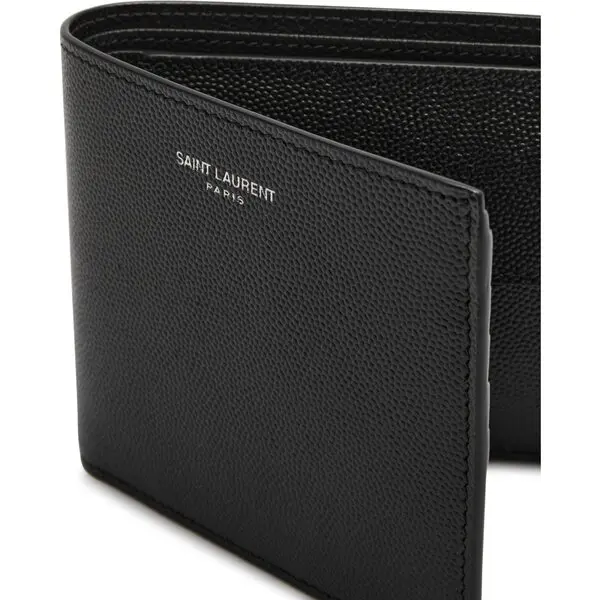 Saint Laurent Grained Leather Bi-fold Wallet