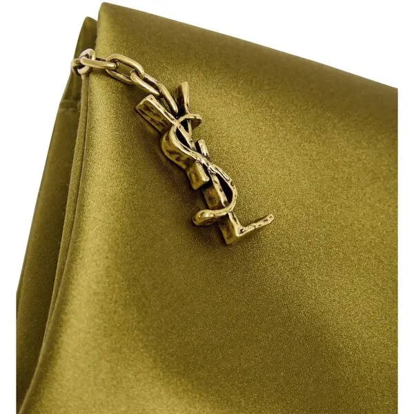 Saint Laurent Satin Long Clutch Bag