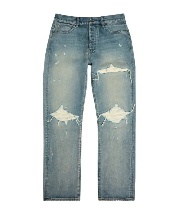 Amiri Straight Denim Trousers - Gray