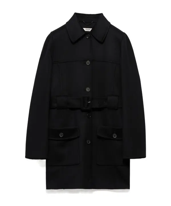 Prada Single-breasted Double Cloth Caban Jacket