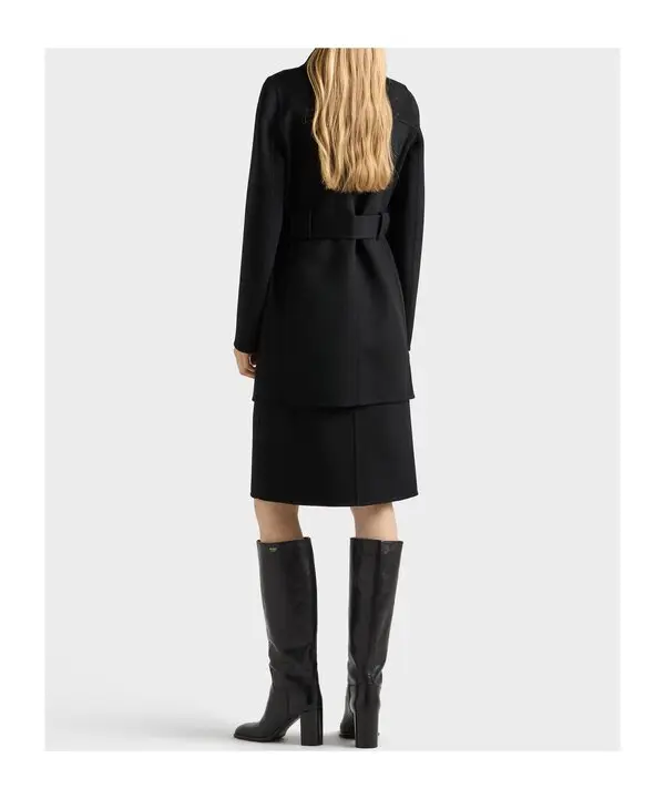 Prada Single-breasted Double Cloth Caban Jacket