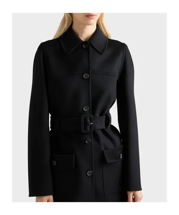 Prada Single-breasted Double Cloth Caban Jacket
