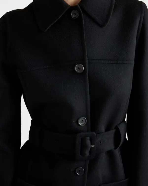 Prada Single-breasted Double Cloth Caban Jacket