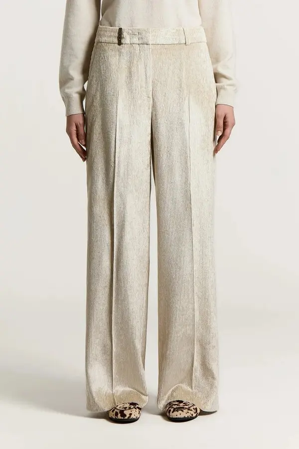 Peserico Pleat-detail Corduroy Trousers