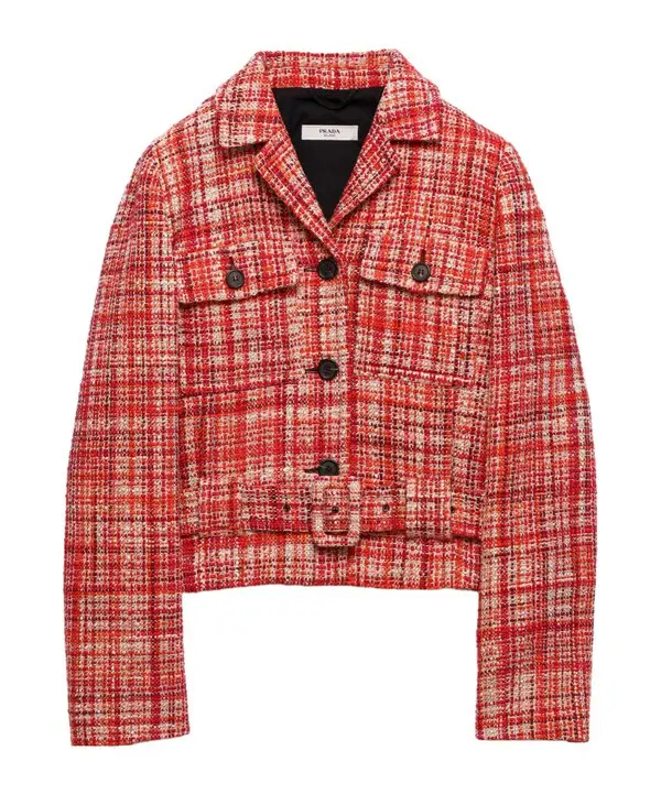 Prada Single-breasted Tweed Jacket