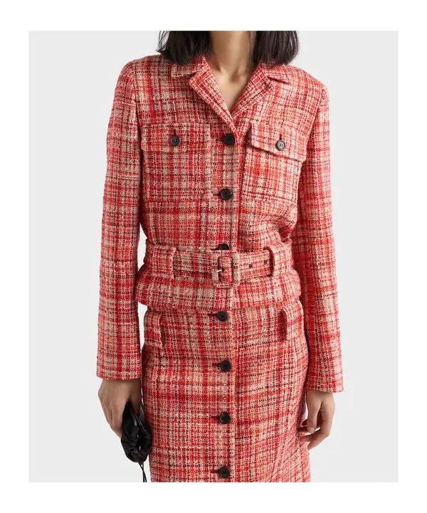 Prada Single-breasted Tweed Jacket