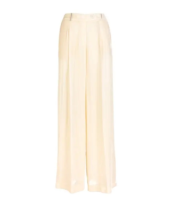 Peserico Pleated Wide-leg Trousers - Nude