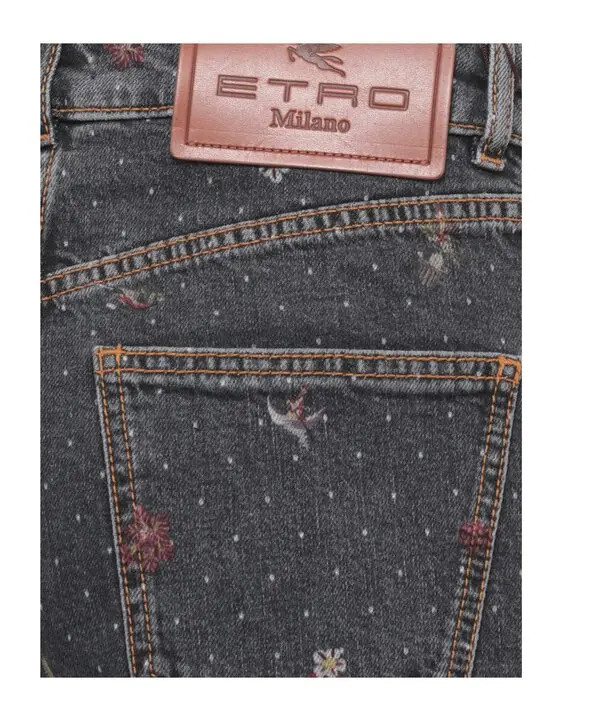 Etro All-over Print Wide-leg Jeans