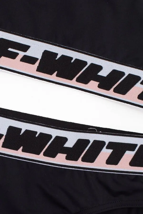 Off-White Logo Tape One-shoulder Bikini