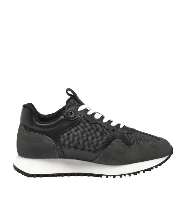 Valentino Garavani Mesh Suede Casual Running Shoe - Black