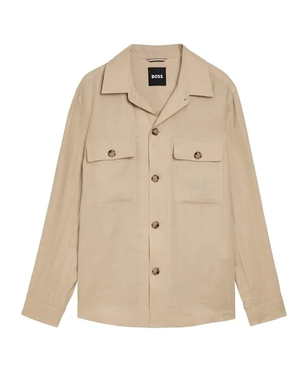 Hugo Boss Linen Shirt - Nude