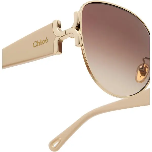 Chloé Thin-frame Aviator Sunglasses
