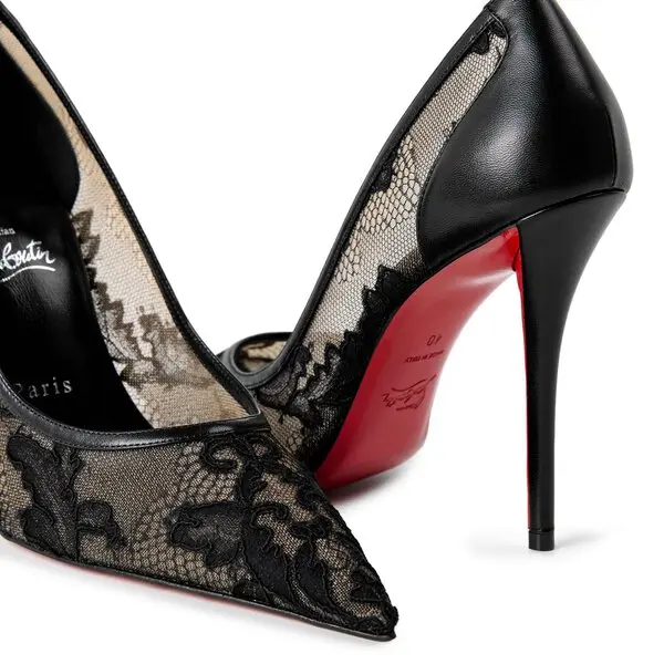 CHRISTIAN LOUBOUTIN Lace Pointed Stiletto Heel