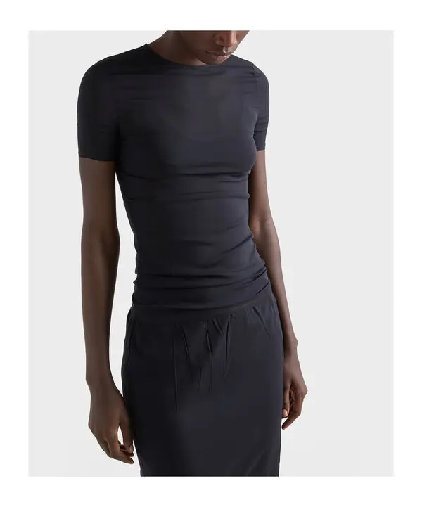 Prada Stretch Silk Chiffon Top