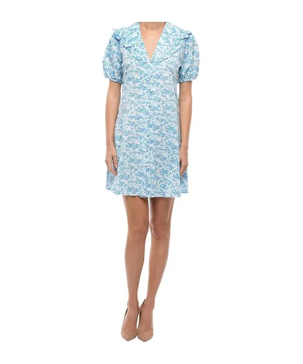 Samsøe Samsøe Printed Dress - White/blue
