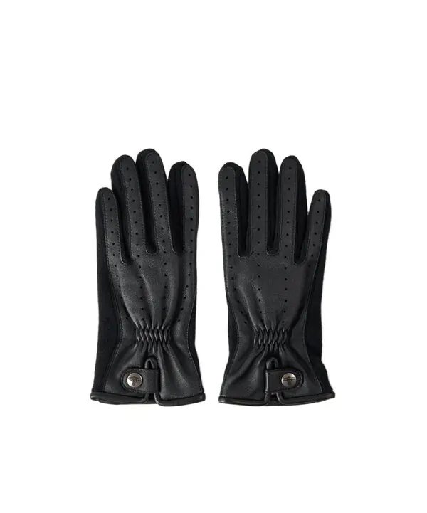 VIVIENNE WESTWOOD Patchwork Leather Gloves - Black