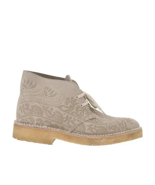 Clarks Paisley Pattern Ankle Boots - Beige
