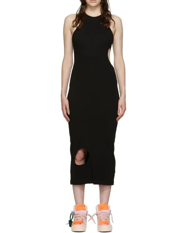 Off-White Meteor Cut-out Sleeveless Midi Dress