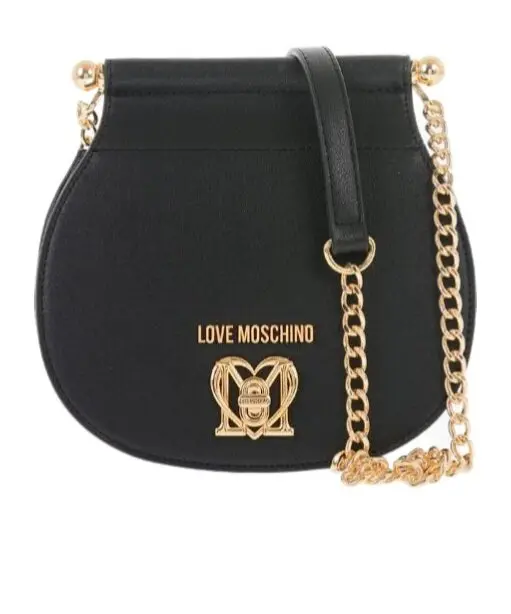 Moschino Chain-link Shoulder Bag - Black