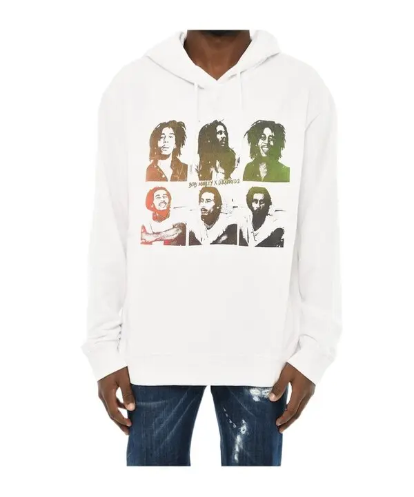 Dsquared2 X Bob Marley Hoodie - White