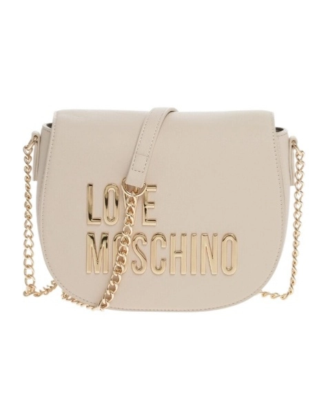 Moschino Love Logo-plaque Saddle Bag - Nude