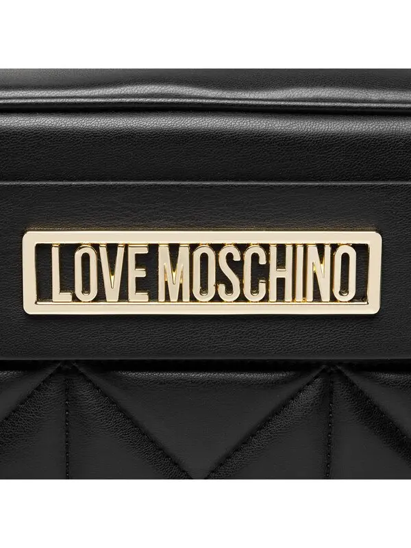 Moschino Quilted Logo Plaque Crossbody Bag