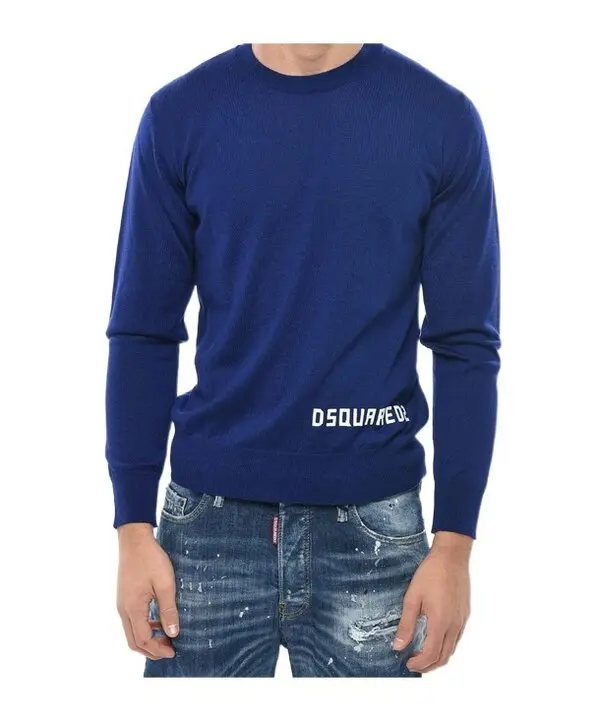 Dsquared2 Flocked-logo Crew-neck Sweater