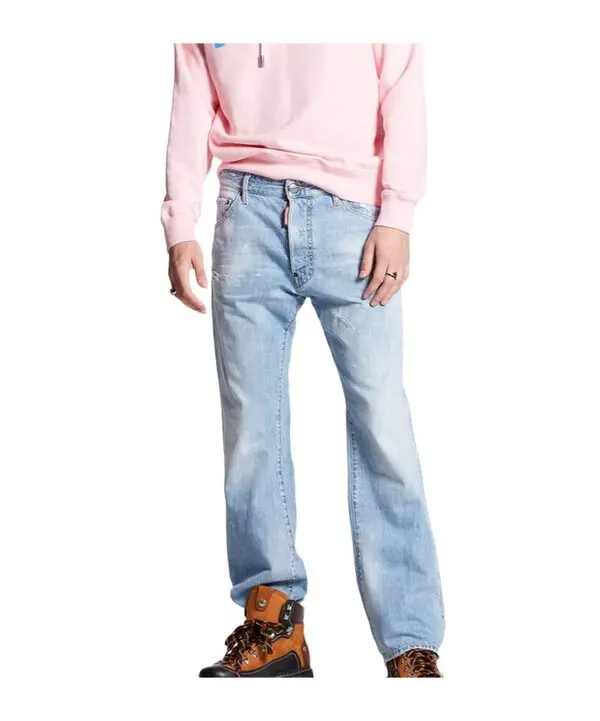 Dsquared2 Light-wash Straight-leg Jeans