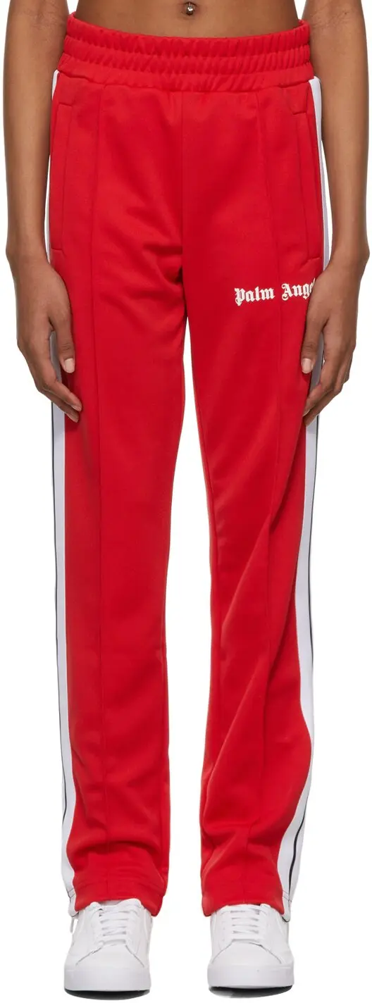 Palm Angels Logo-print Side-stripe Track Pants - Red