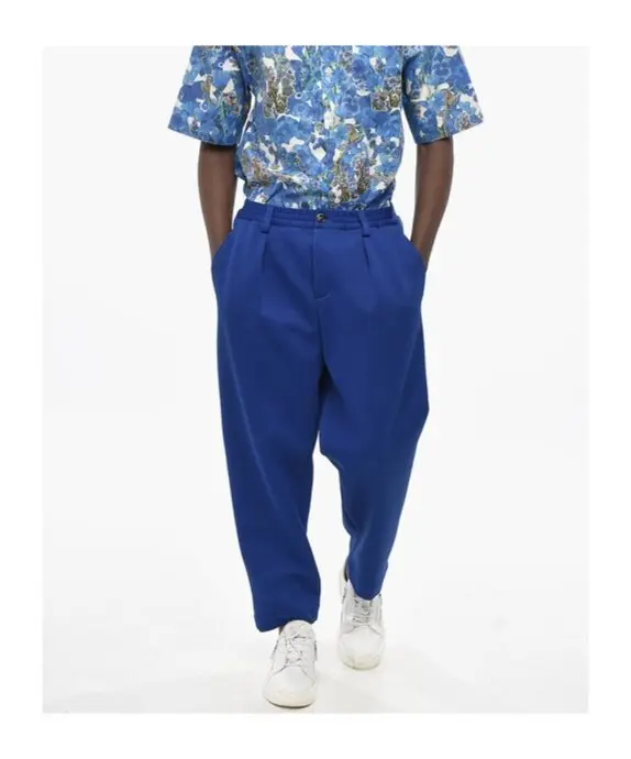 Marni Pleat-detail Textured Trousers