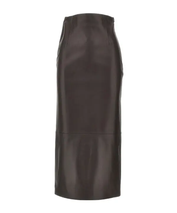 Loulou De Saison Inga Leather Pencil Maxi Skirt - Black