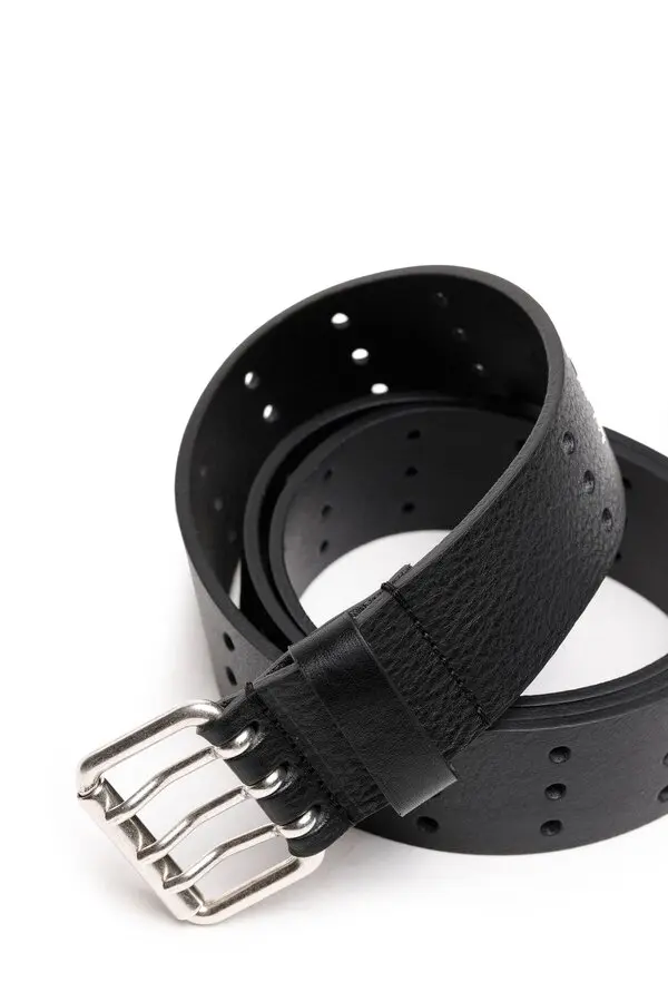 DIESEL® Triple-pin Buckle Leather Belt