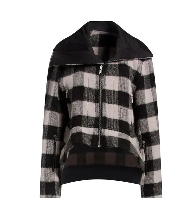 Rick Owens Plaid Casual Jacket - Black