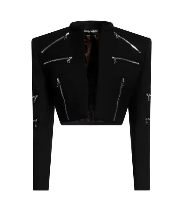 Dolce & Gabbana Simple Solid-color Tailored Coat - Black