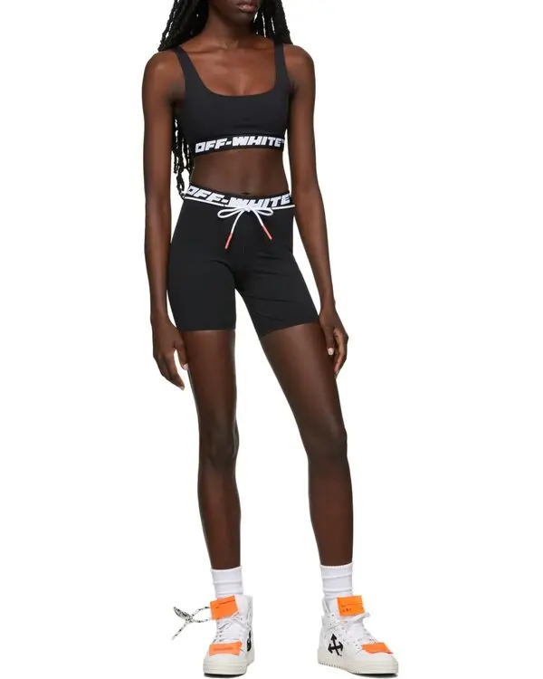 Off-White Logo Wasitband Drawstring Shorts