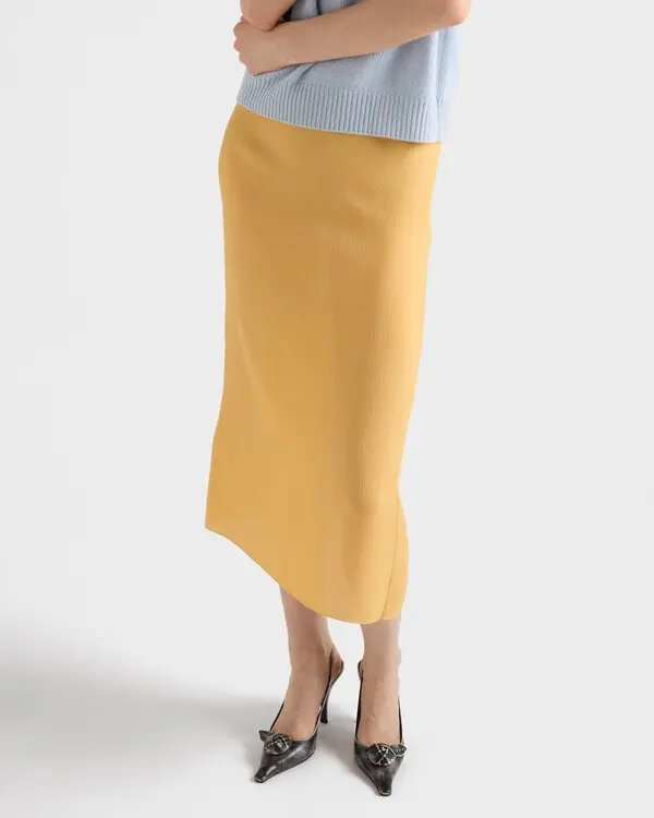 Prada Triple Chiffon Midi Skirt