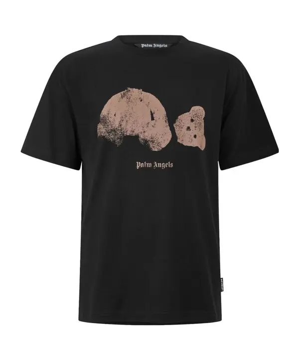 Palm Angels Round-neck Short-sleeved T-shirt - Black