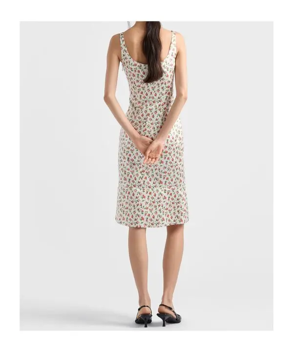 Prada Printed Duchesse Dress
