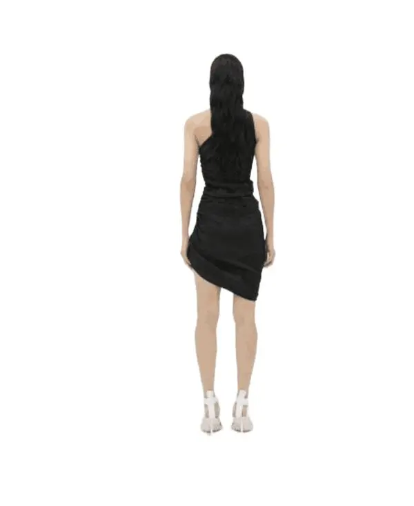 Bottega Veneta Ruched One-shoulder Mini Dress