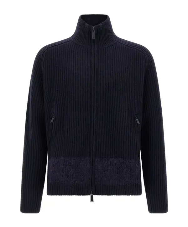 Dsquared2 High-neck Zipped Knitted Cardigan