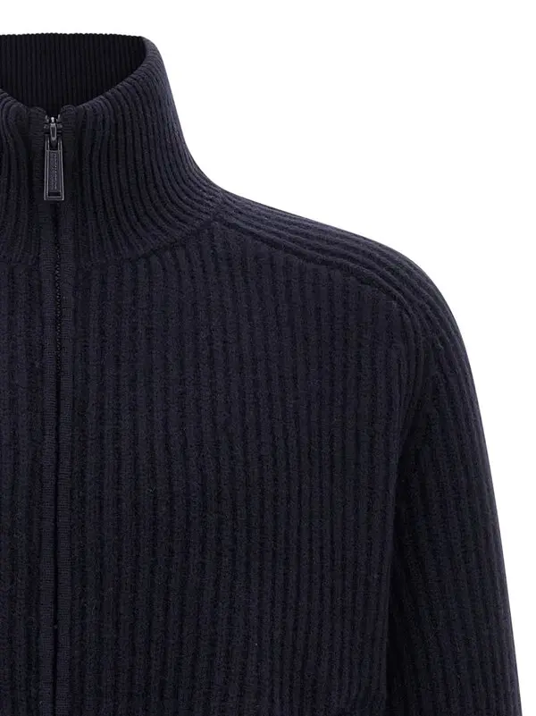 Dsquared2 High-neck Zipped Knitted Cardigan