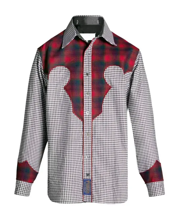 MAISON MARGIELA Pendleton Yoke Gingham Shirt - Gray