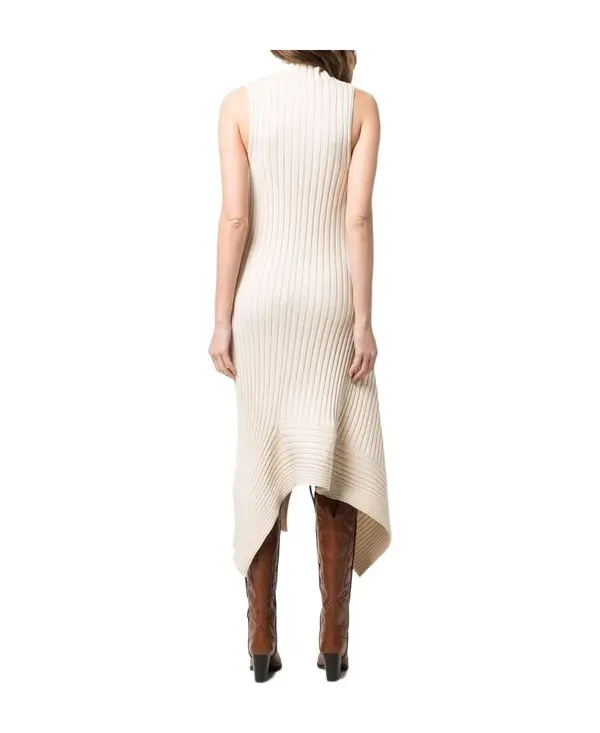 Stella McCartney Asymmetric Ribbed Knitted Dress