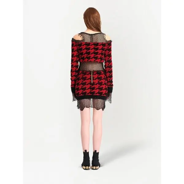 Balmain Knit Destroyed Skirt
